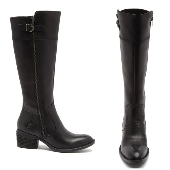 Born | Shoes | Born Farrar Black Leather Knee High Boots | Poshmark